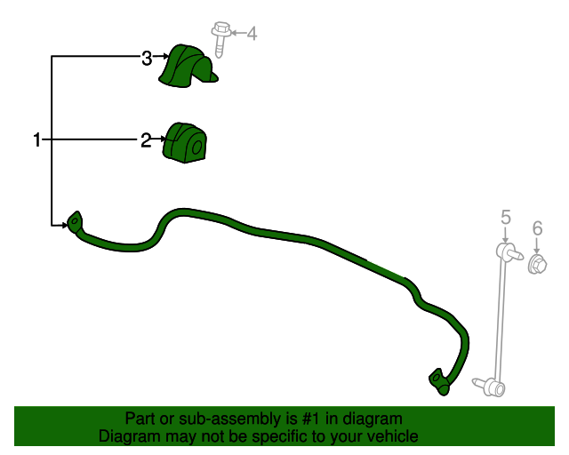 2013-2017 GM Front Suspension Stabilizer Bar 22810904 GM ...