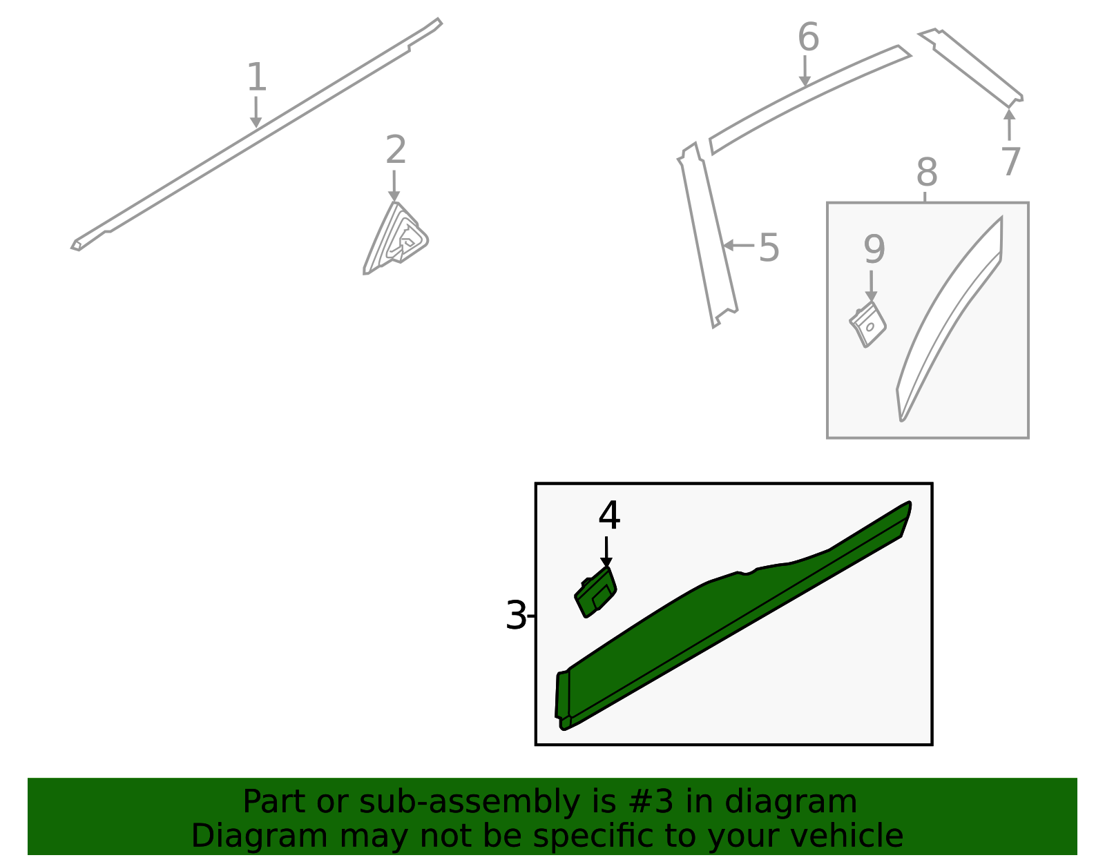 87731-J9500-PGY - Side Molding | World OEM Parts Hyundai