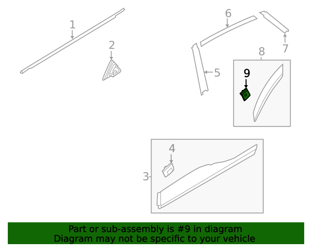 2013-2023 Hyundai Wheel Opening Molding Retainer Clip 87756-2J000 ...