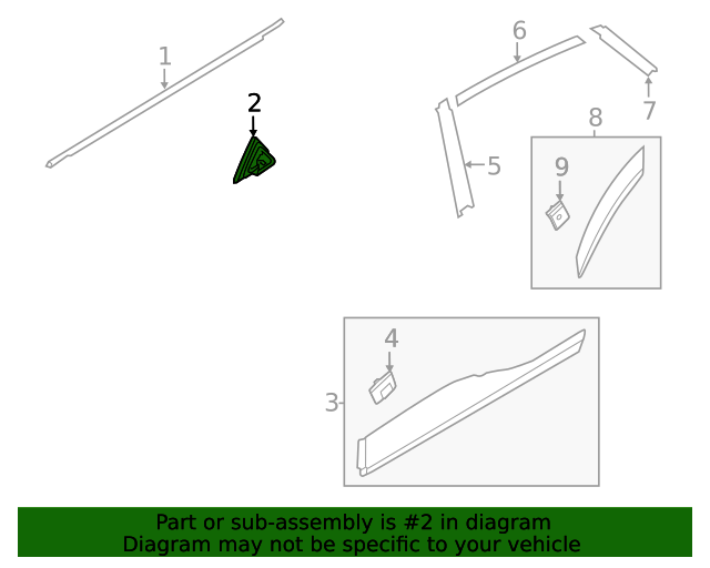 2018-2023 Hyundai Corner Molding 83830-J9000-TRY | OEM Parts Online