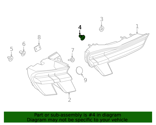Genuine OEM Ford Part - Tail Lamp Retainer W721049-S300 | Genuine OEM ...