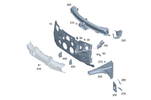 Firewall and Connecting Parts for 2024 Mercedes-Benz EQS 450 SUV ...