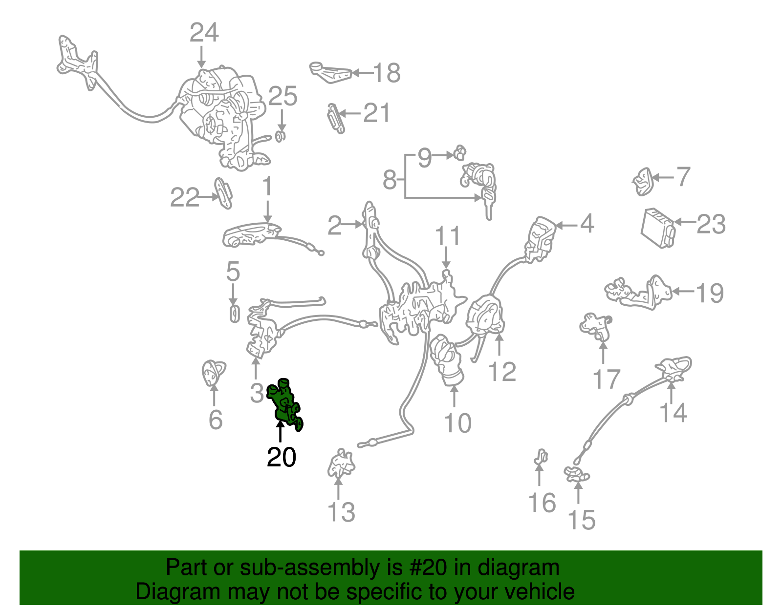 1998-2003 Toyota Sienna Hinge Assembly 68380-08020 | Toyota Parts Center
