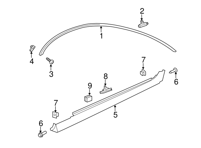 2011-2017 Chevrolet Caprice Passenger Side Center Pillar Opening Frame ...