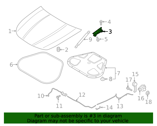 79110-J6000 - Hinge 2019-2020 Kia K900 | Kia.Parts Store