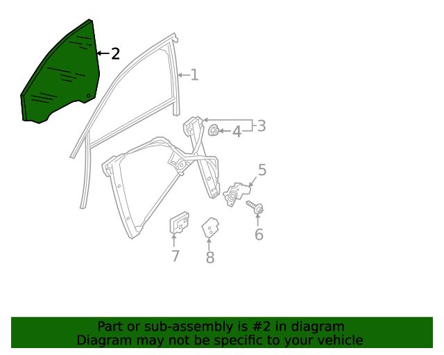 2023 Audi Door Glass 4K0-845-022-B | Audi USA Parts