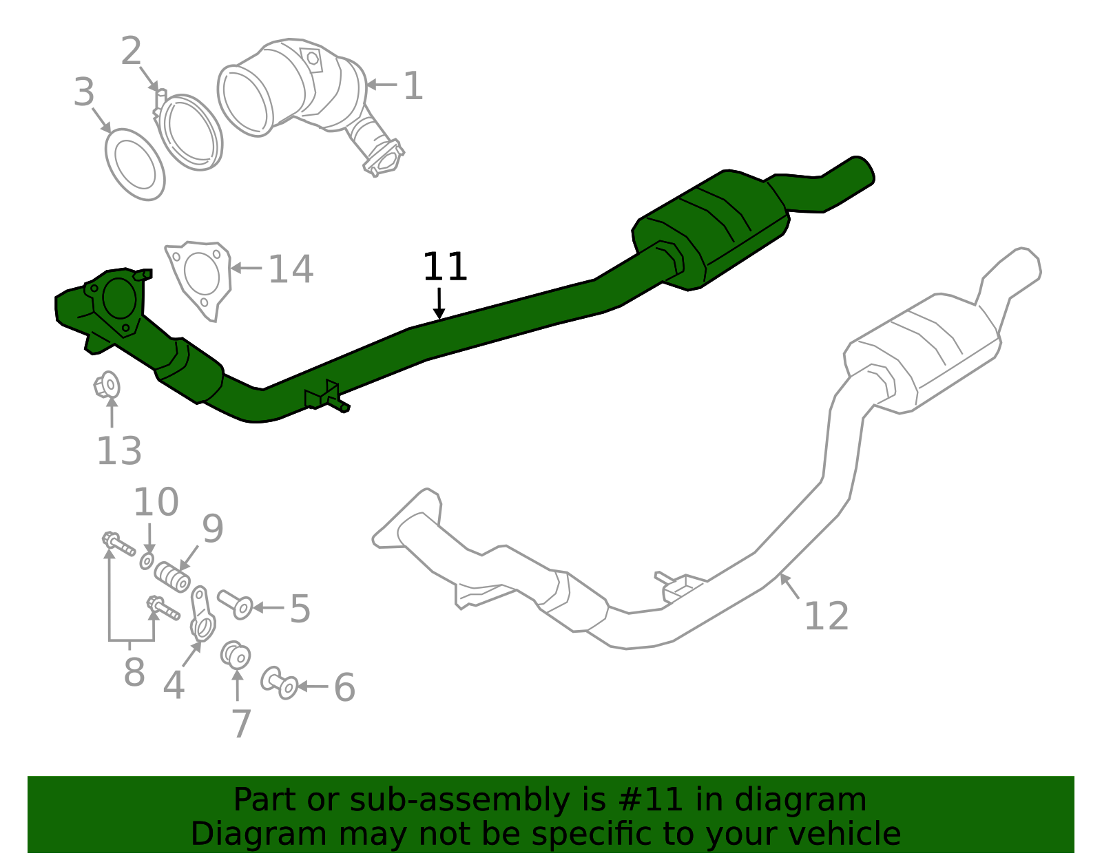 4N4-253-350-P - Muffler & Pipe Assembly 2019-2021 Audi | Audi OEM Parts