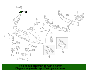 Lexus OEM Bumper Cover Upper Retainer Part# 52535-50060 | OEM Vehicle Parts