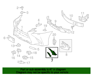 2016-2020 Lexus Outer Grille 53141-30340 | OEM Parts Online