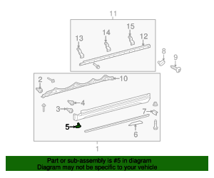 Genuine Toyota Side Molding Retainer Clip (sold individually, not as a ...