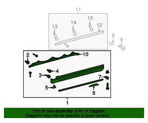 75805-35130 - Rocker Panel Guard (Right) - 2010-2023 Toyota 4Runner ...