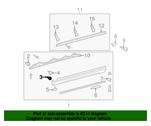 75396-04010 - Rocker Molding Clip 2005-2023 Toyota | Longo Toyota Parts