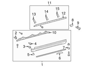 75396-04010 - Rocker Molding Clip 2005-2023 Toyota | Longo Toyota Parts