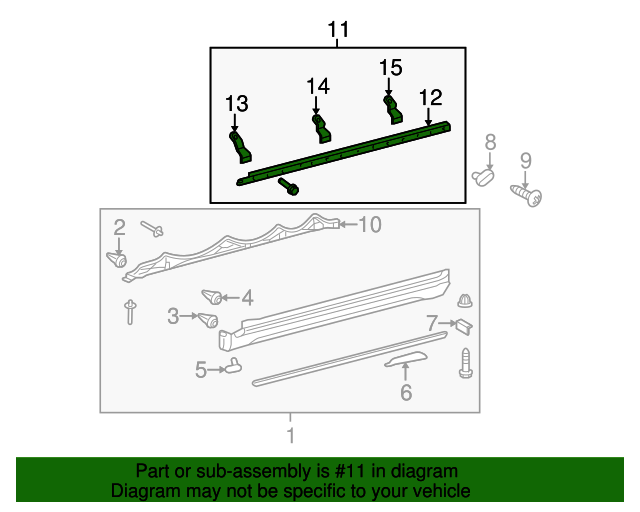 2010-2024 Toyota 4Runner Rocker Panel Molding Reinforcement 51008-35010 ...