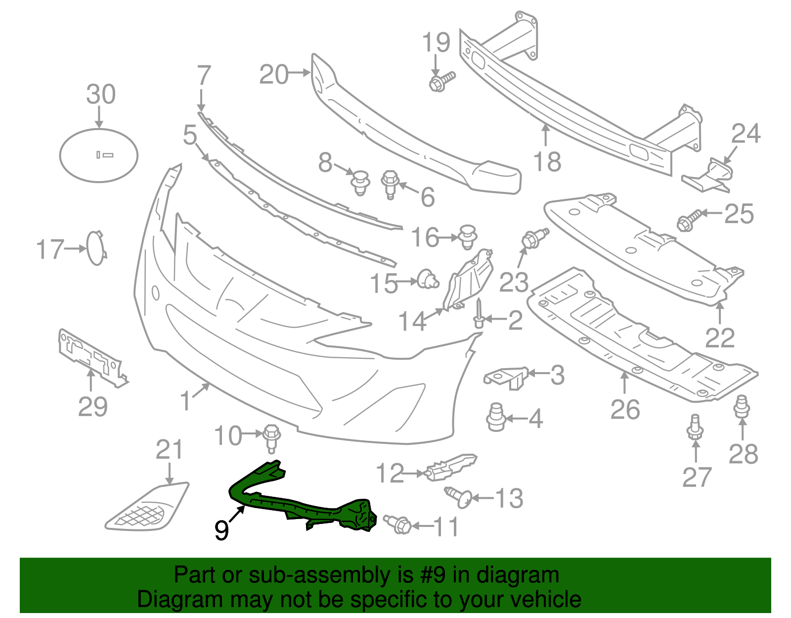 2013-2016 Scion FR-S Bumper Cover Support Rail (Right, Front) SU003 ...