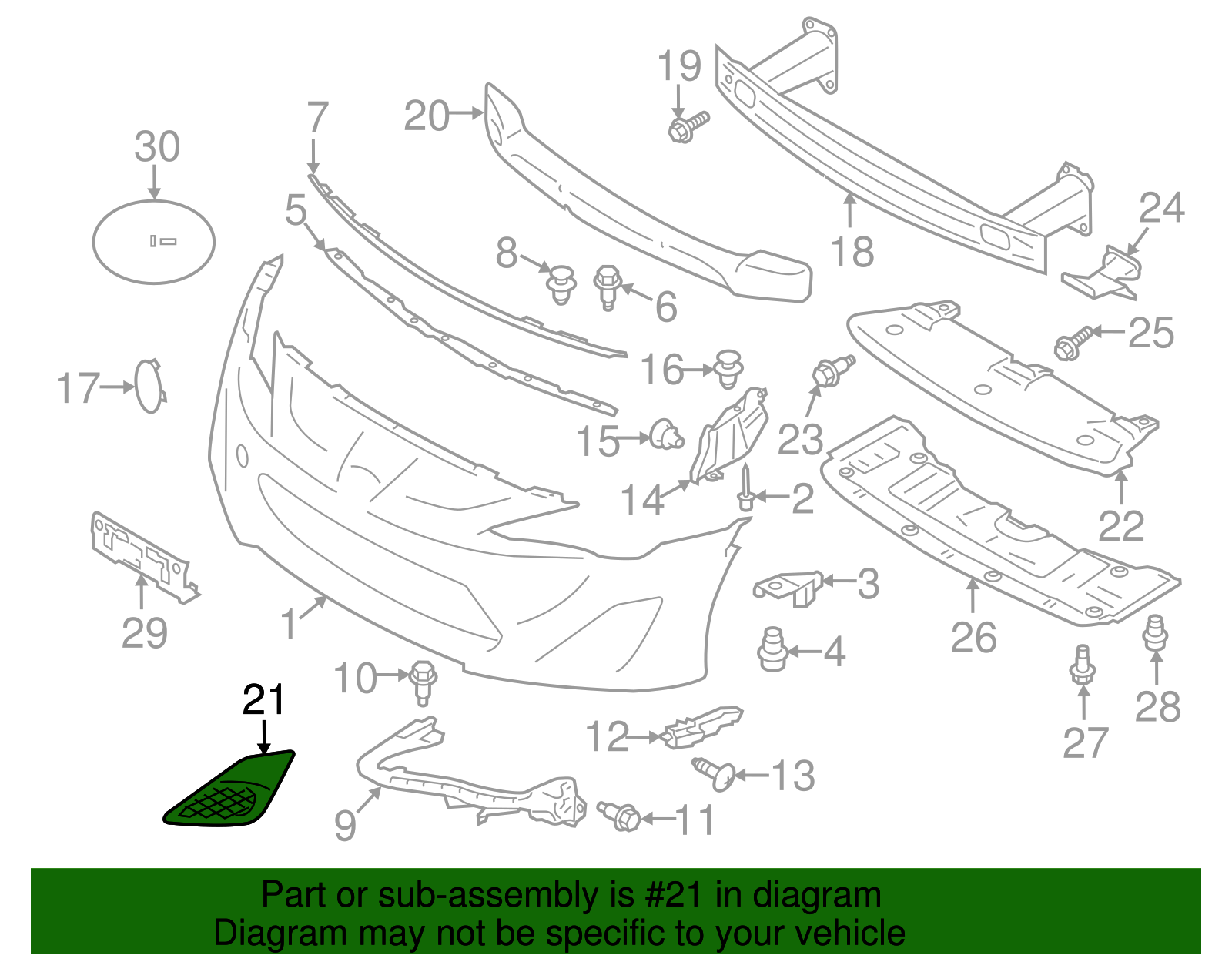 Genuine Toyota Bumper Cover Spacer Panel (Right, Front) part# SU003 ...