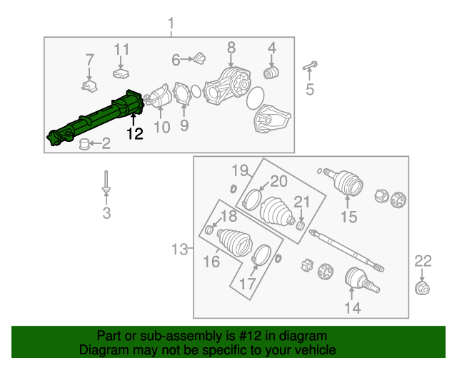 2007-2017 GM Driveline Torque Tube 15839524 GM | GMPartsDirect.com