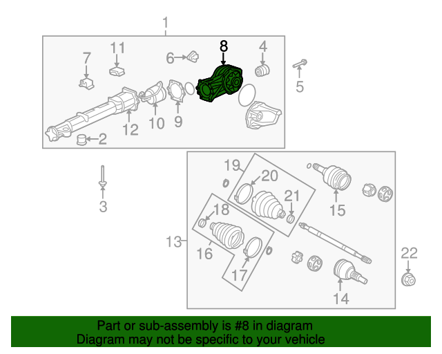 2007-2017 GM Rear Wheel Drive Differential Carrier Housing 23217358 ...