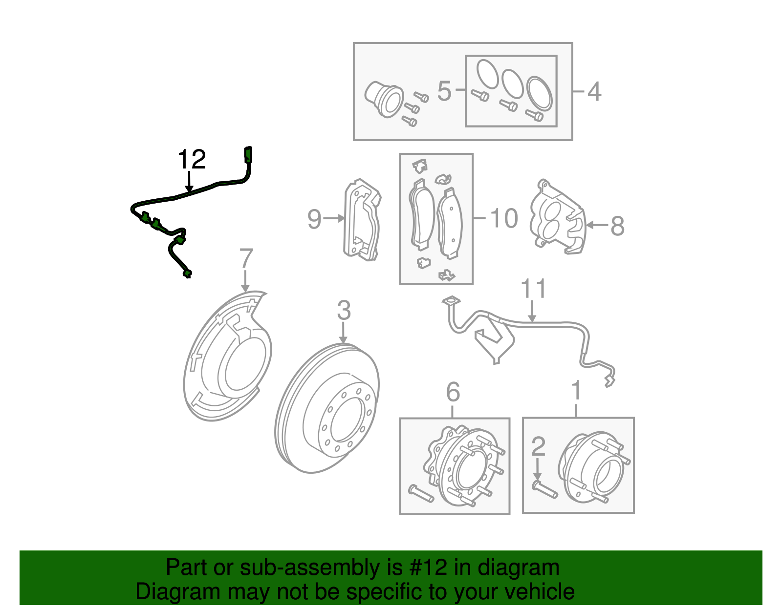 2013-2016 Ford Motorcraft™ ABS Wheel Speed Sensor BRAB-369 | TascaParts.com
