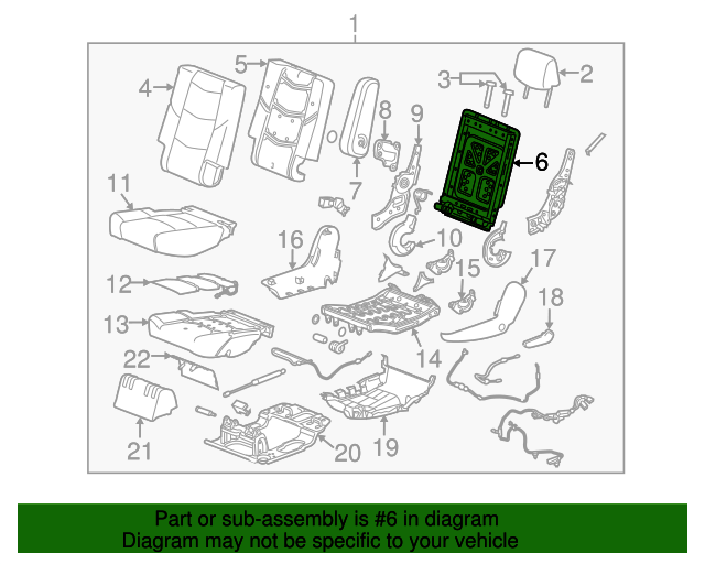 2015-2020 GM Rear Seat Frame 23402416 GM | GMPartsDirect.com