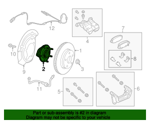 2014-2023 Mopar Wheel Bearing And Hub Assembly 04779869AC | Mopar Parts ...