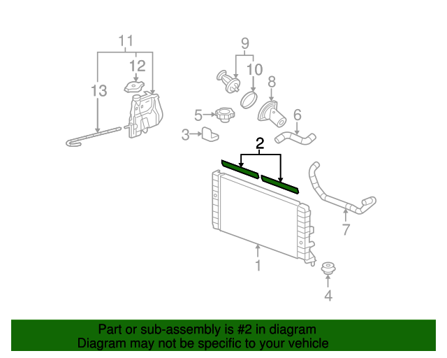 2005-2011 GM Radiator 10344419 | TascaParts.com