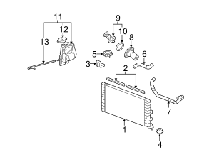 2005-2011 GM Radiator 10344419 | TascaParts.com