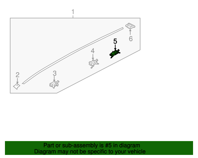 87217-C5000 - Roof Molding Clip 2016-2020 Kia Sorento | Kia.Parts Store