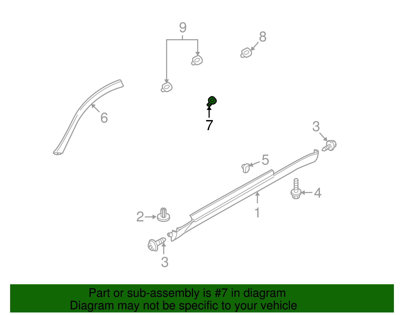 2003-2015 Infiniti Pillar Molding Grommet 76848-35F10 | Faulkner ...