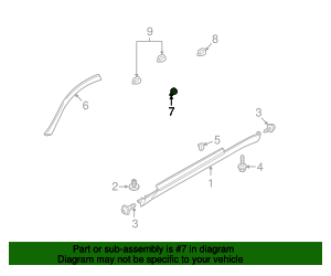 76848-35F10 (7684835f10) - 2003-2015 Infiniti Pillar Molding Grommet ...