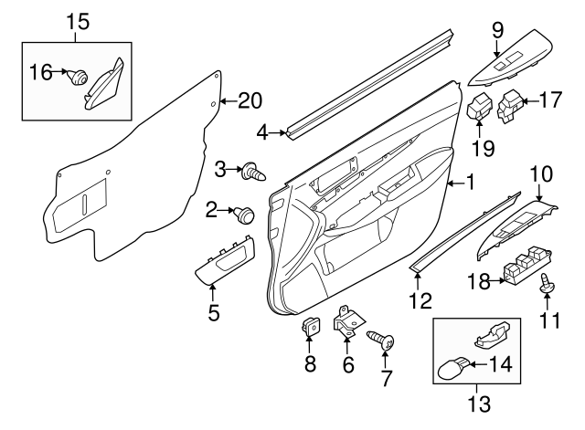 2013-2019 Subaru Window Switch 83071AJ21C | OEM Parts Online