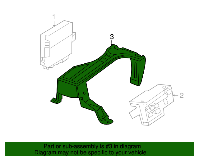 204-545-53-40 - Control Module Bracket 2010-2015 Mercedes-Benz ...