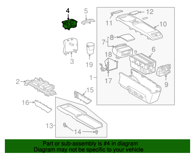 2004-2006 Lexus Cup Holder 55618-48060 | OEM Parts Online