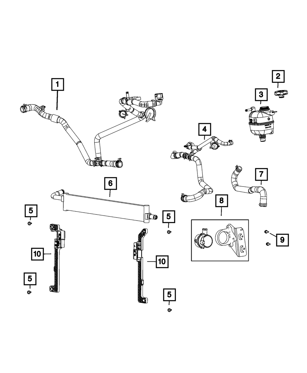 2018-2025 Mopar Coolant Recovery Bottle 68290093AC | Mopar eStore