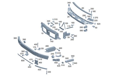 Front Reinforcement and Radiator Support for 2025 Mercedes-Benz CLE 450 ...