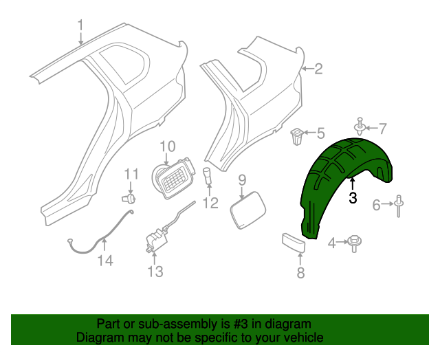 Genuine BMW 51-48-7-290-669 | Wheelhouse Liner | FREE Shipping on Most ...