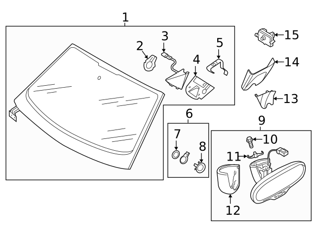 2019-2021 Audi Windshield 4KE-845-099-G-NVB | Genuine Audi Parts