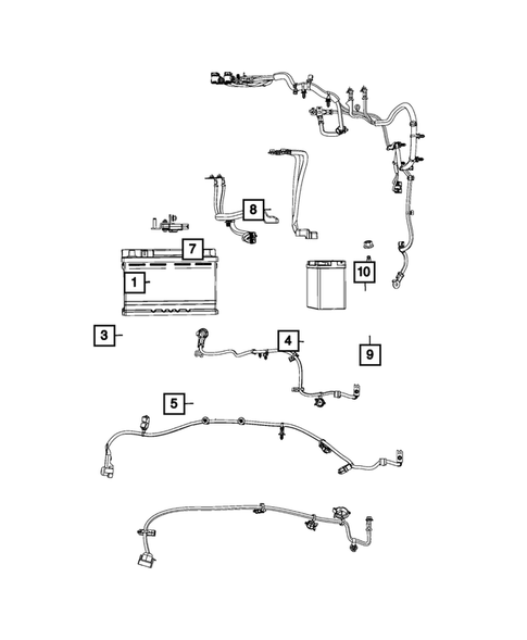 Battery, Battery Tray and Cables for 2019 Jeep Wrangler | Mopar Factory ...