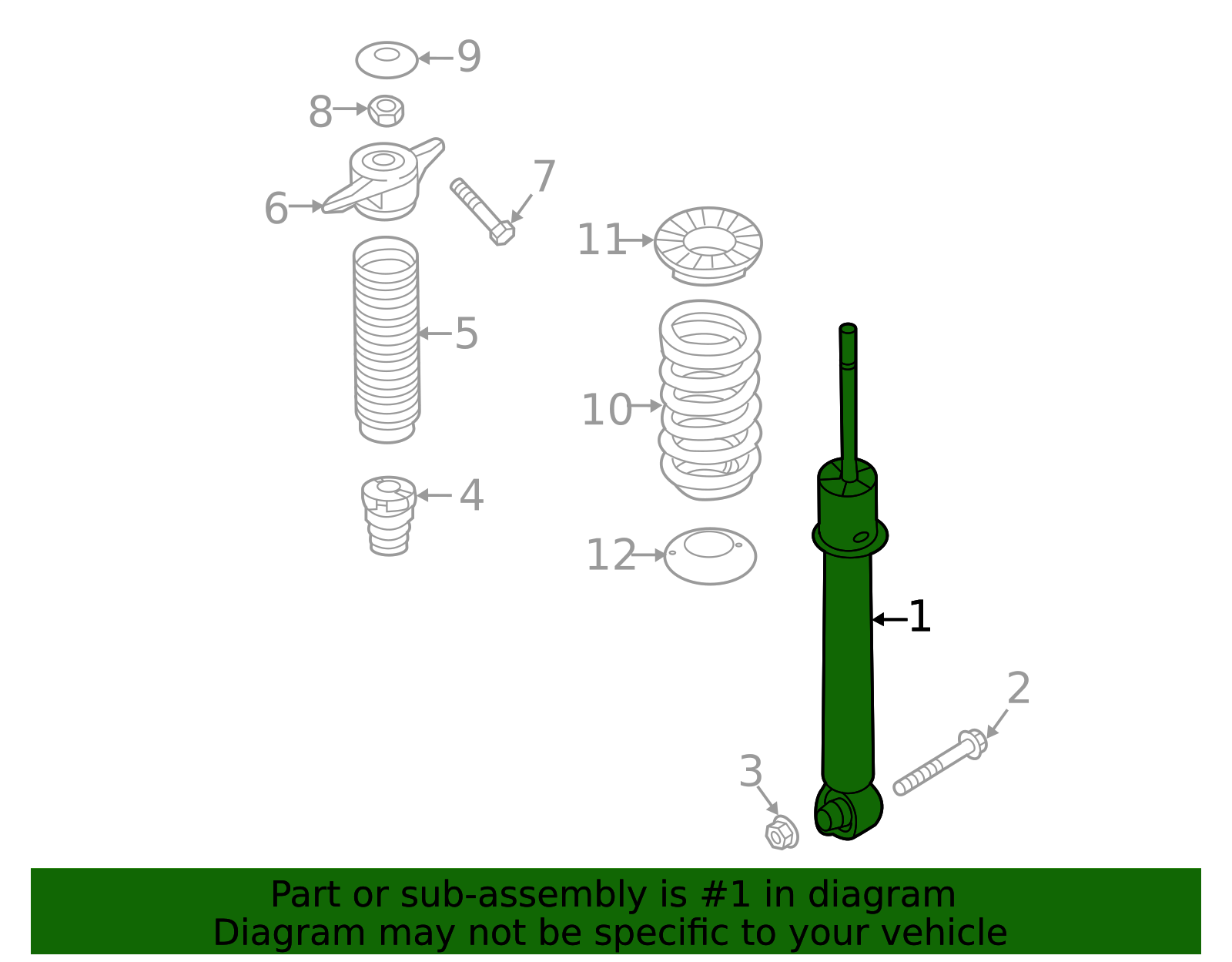 55367-S8BB0 - 2023-2024 Hyundai Palisade - Suspension Shock Absorber ...