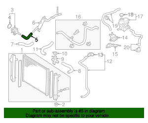 2012-2019 Toyota Prius C Inlet Hose 16262-21060 | Toyota Parts Center