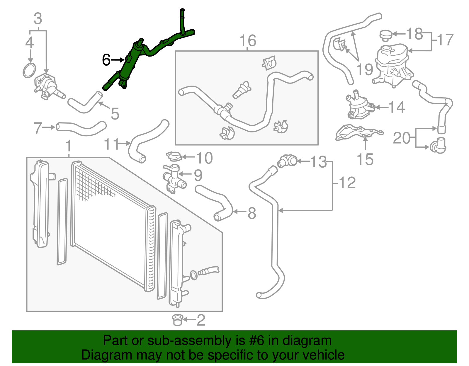 2012 Toyota Prius C Inlet Pipe 16268-21100 | Toyota Parts Center