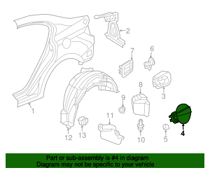 63910-TR0-A00ZZ - Fuel Door 2012-2015 Honda Civic | Honda Parts Online