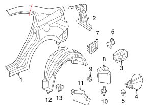 74485-TR0-A00 - Stone Guard 2012-2015 Honda Civic | Honda Parts Online
