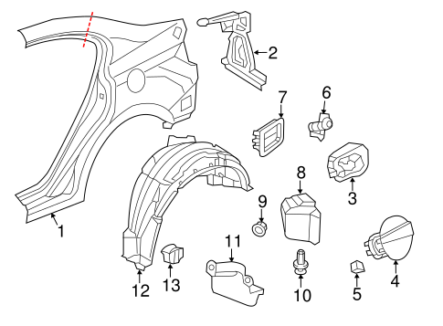 Clip, Fender (Inner) - Honda (91501-TR0-003)