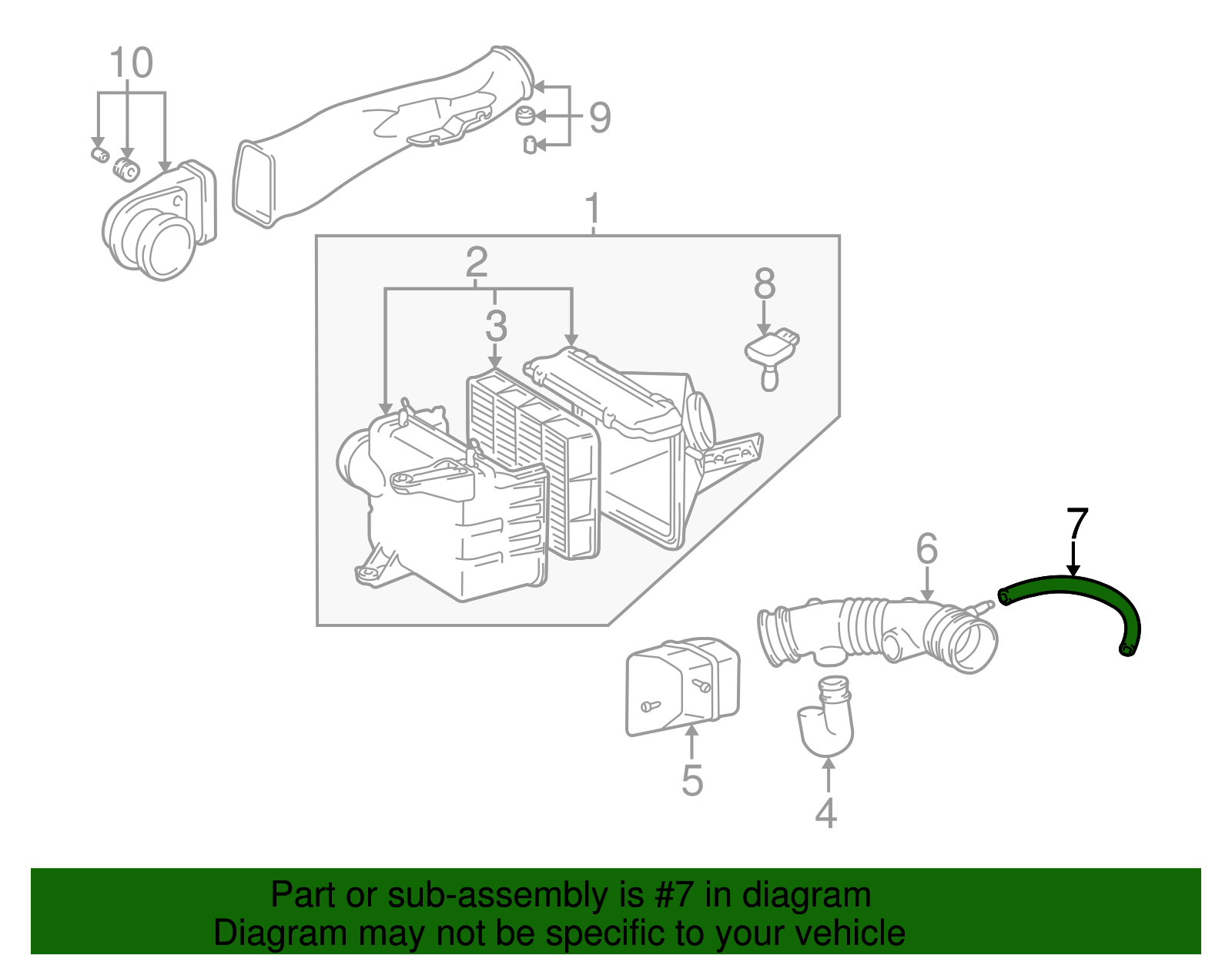 12261-62050 - 1997-2000 Toyota - PCV Valve Hose | Sparks Parts