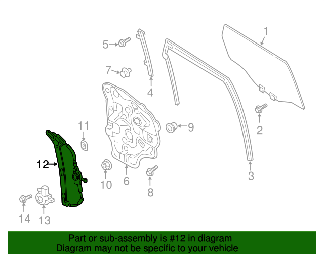 KB7W-72-590 - Window Regulator - 2017-2023 Mazda CX-5 | MazdaSwag
