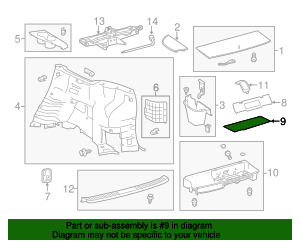 2014-2019 Toyota Highlander Mat 58557-0E030 | Toyota Parts Center