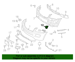 Bumper Joint Cover 164-860-01-08-9197 | Mercedes-Benz Parts