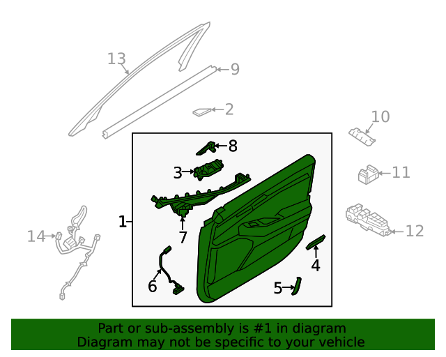 2021-2024 Genesis GV80 Door Trim Panel 82307-T6160-NP7 | AutoNation Parts