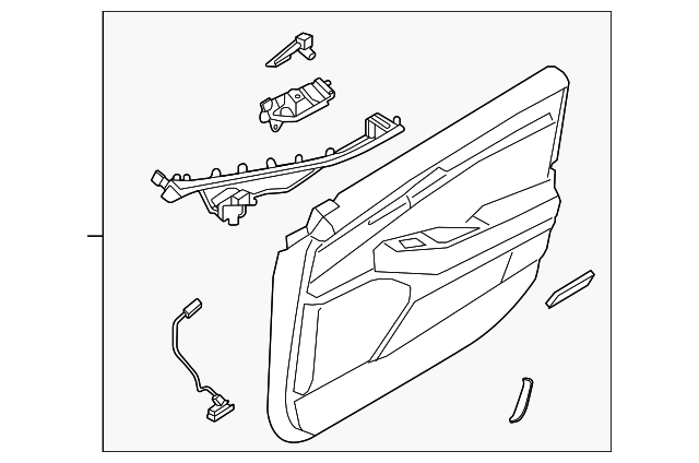2021-2023 Genesis GV80 Door Trim Panel 82307-T6140-NB1 | QuirkParts